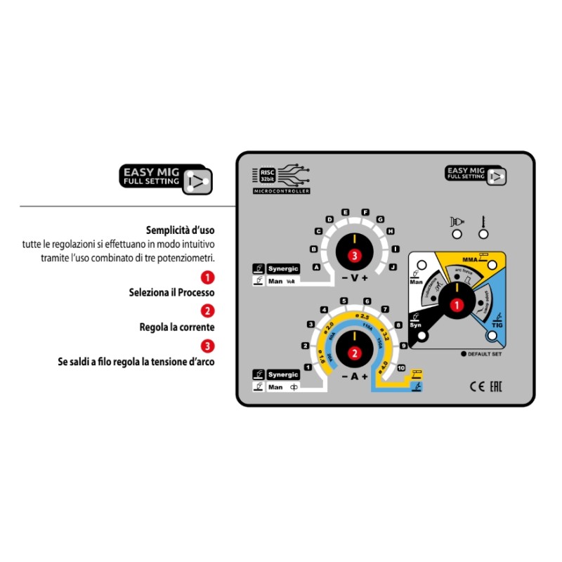 Soldadora multiproceso Deca Miga 215 (MMA, MIG MAG, TIG) - 369,90